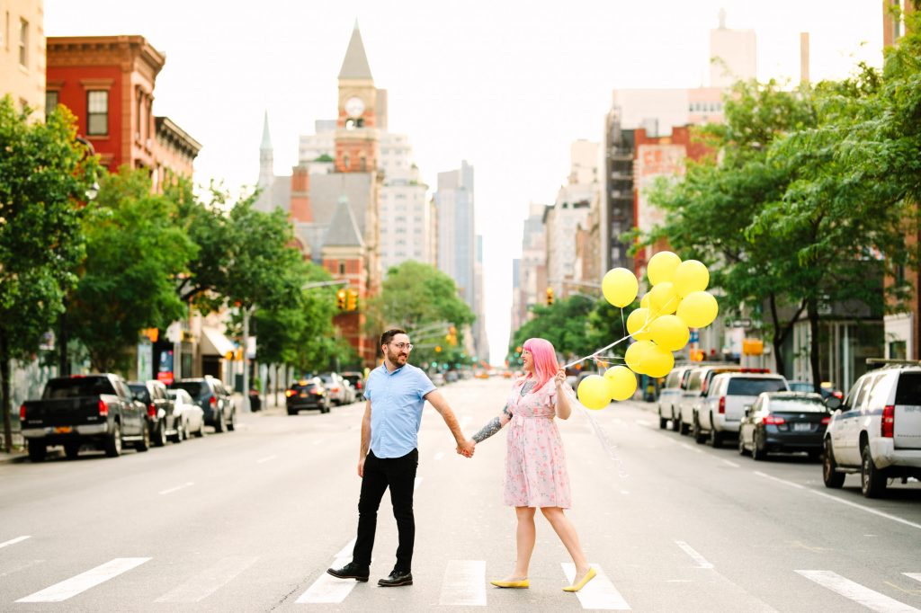 Colorful, Vibrant NYC Engagement With Rachel Mae Smith - Mary Costa