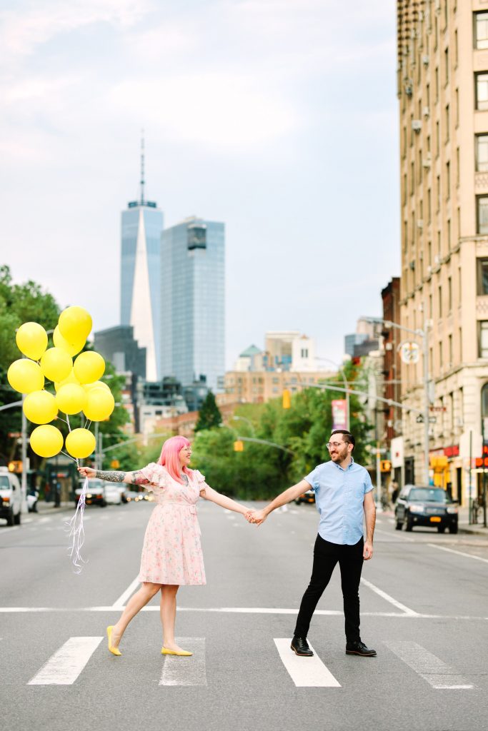 Colorful, Vibrant NYC Engagement With Rachel Mae Smith - Mary Costa
